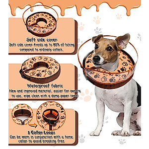Dog Cones for Medium Dogs,Soft Cone for Dogs After Surgery,Inflatable Dog Cone,Dog Donut Collar,Dog Neck Donut,Cone for Dogs to Stop Licking(Medium Dog Cone)