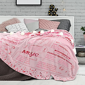 13 Year Old Girl Gifts for Birthday Teenage Girls Gifts Ideas 13th Birthday Decorations for Girls Daughter Sister Soft Throw Blanket Back in 2011-60x50 Inch - Pink