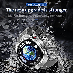 Dico Das Smart Watches with Bluetooth Call(Answer/Dial Calls), Sleep Monitor for iPhone/Android Phone,IP68 Waterproof(Black Circle)