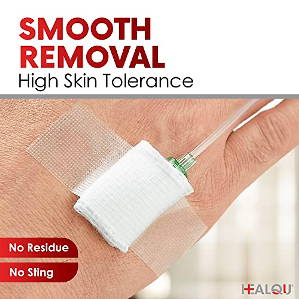 HEALQU Surgical Transparent Tape for Wound Care, Tubing, First Aid Supplies - 1" x 10yd Box of 12 Breathable, See Through, Microporous Waterproof Tape with Gentle Adhesion and Easy Monitoring