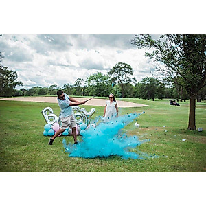 Gender Reveal Golf Balls Exploding Golf Ball Set (1 Pink + 1 Blue + 2 Wooden Tees per Pack) Girl or Boy Baby Reveal Ideas | Announcement Party Themed Gender Reveal Decorations Powder Explosion