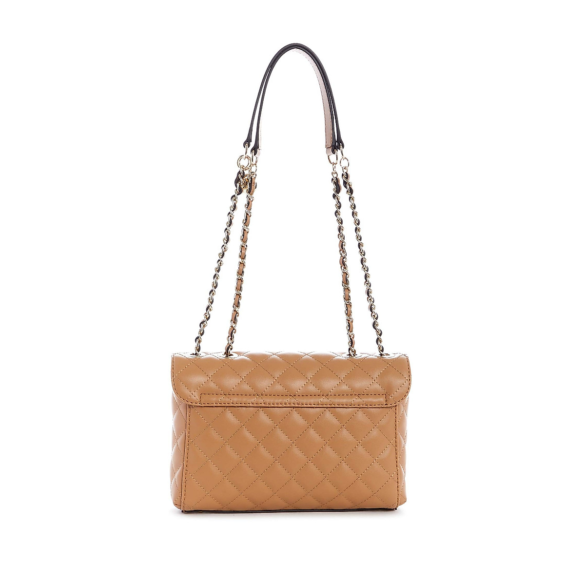 GUESS womens Illy Convertible Crossbody Flap, Beige, One Size US