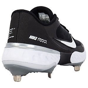 Nike Alpha Huarache Elite 3 Adult Low Metal Baseball Cleats, Black/White, 8