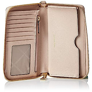 Michael Kors Jet Set Travel Large Flat Multifunction Women's Leather Phone Case Soft Pink One Size