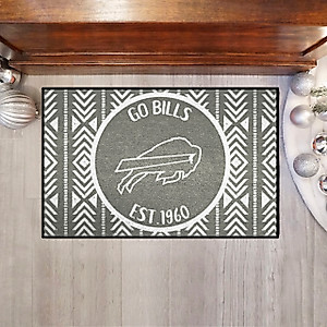 FANMATS 26161 Buffalo Bills Southern Style Starter Mat Accent Rug - 19in. x 30in. | Sports Fan Home Decor Rug and Tailgating Mat
