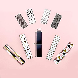 Desecraft 16Pcs Cute Magnetic Bookmarks Page Markers I Clips for Kids Woman Man Teacher Students Reading Planner Book Lovers School Office
