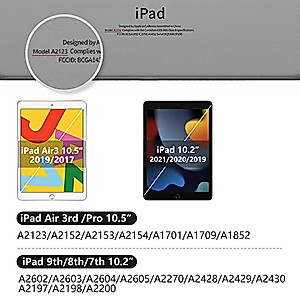 auaua Screen Protector for iPad 9th/8th/7th Generation (10.2 inch), iPad Air 3rd Gen(10.5 inch), iPad Pro 10.5, with Auto Alignment Kit, 9H Hardness Tempered Glass with Guide Frame