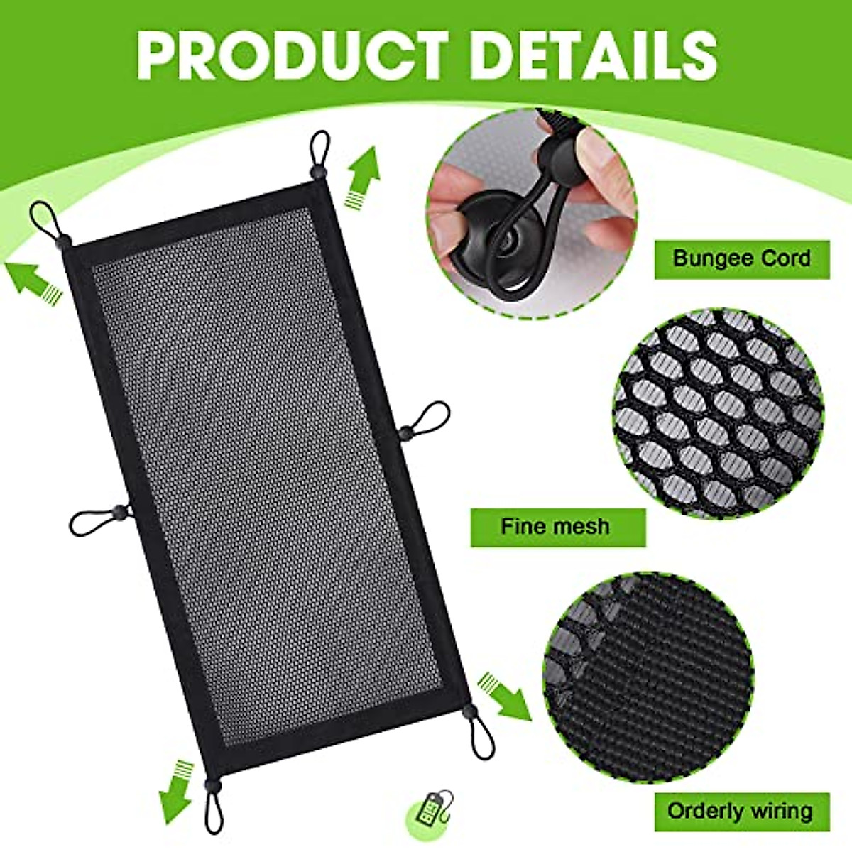 Under Desk Cable Management Net for Sit Stand Desk, Privacy Mesh Cable Manager,Flexible Under Desk Wire Net Large Capacity Cord Organizer Net,Cord Management Solution (23.6X11.8 Inches)