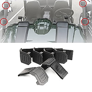 Chikia 6PCS Front Windshield Mount Clamps Straps Kit Compatible For Hisun UTV 400 500 700 800 strike550 Massimo msu 500 700 Axis 500 700 Coleman 500 700 Cub Cadet 500 700 Bennche 500 700