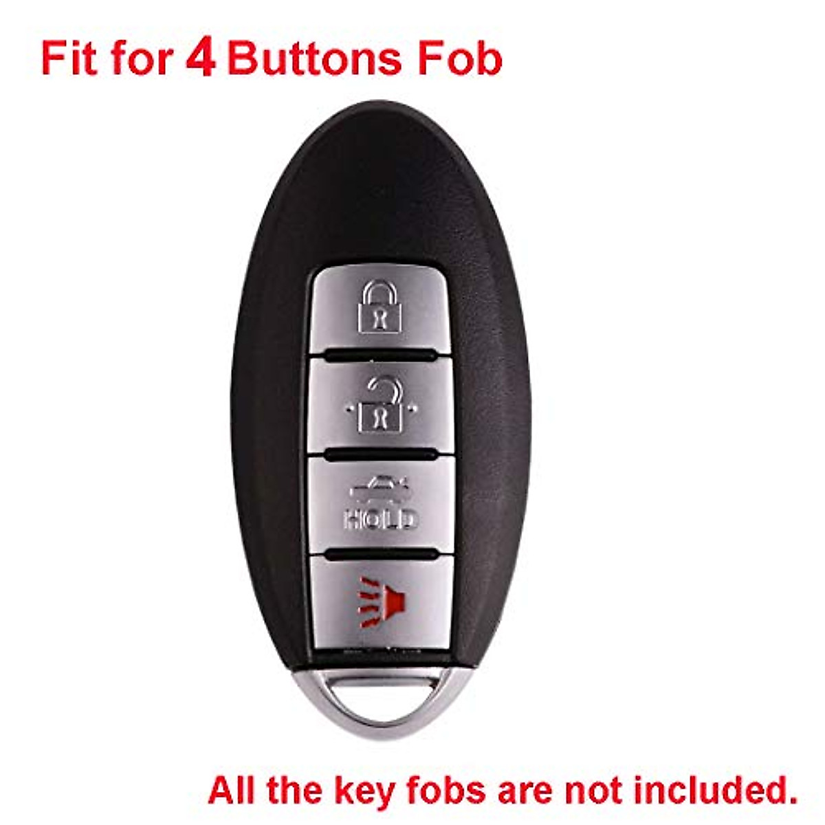 2 Pack Sillicone Key Fob Cover Remote Case Protector Bag Shell for Nissan Teana Murano Maxima Pathfinder Rogue Versa 350Z 370Z Sentra Altima CWTWB1U840 285E3-3SG0D (Black+Black)