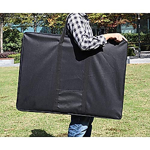 JJRING Art Portfolio Case, Wire Framed Nylon Portfolio Tote, Art Storage Bag in 37 Inches by 28 Inches, Great Art Carrying Bag for Artworks, Posters, Drawings, Prints(Black)