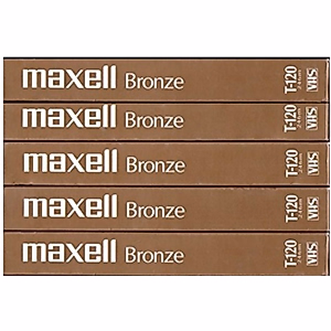 Maxell VHS Blank 5-Pack Bronze Standard Quality T-120
