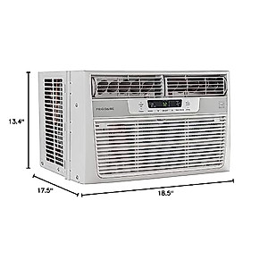 FRIGIDAIRE FFRE0833S1 8,000 BTU 115V Window-Mounted Mini-Compact Air Conditioner with Temperature-Sensing Remote Control