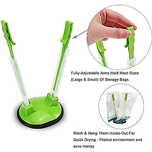 Bag Holder,bags Sandwich Bag Holder Food Storage Bag Clip Ideal Plastic Gadgets for Food Prep Bags/Plastic Freezer Bags/Zipper Bag Holders, Meal Planning/Prep Bag Holders (6 Count)