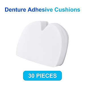 zorvo Secure Denture Adhesive Seals Uppers adn Lower, Zinc Free Denture Adhesive Coushion, All Day Hold Denture Adhesive Pads 120pcs (Upper)