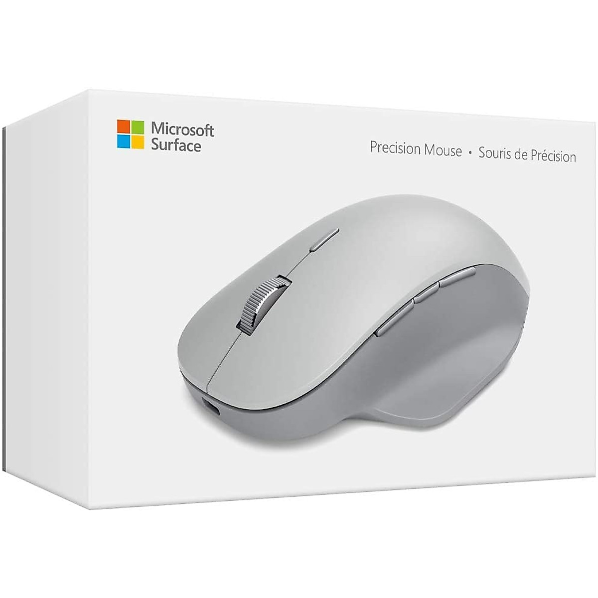 Microsoft Surface Precision Wireless Bluetooth Mouse with Cleaning Cloth - Bulk Packaging - Light Grey