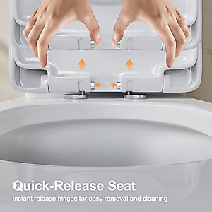 HOROW HT100S Small Toilet 25" L x 13.4" W x 28.4" H One Piece Short Toilet for Compact Bathroom, Tiny Mini Space Saving Toilet with Soft Closing Seat, White Toilet Bowl