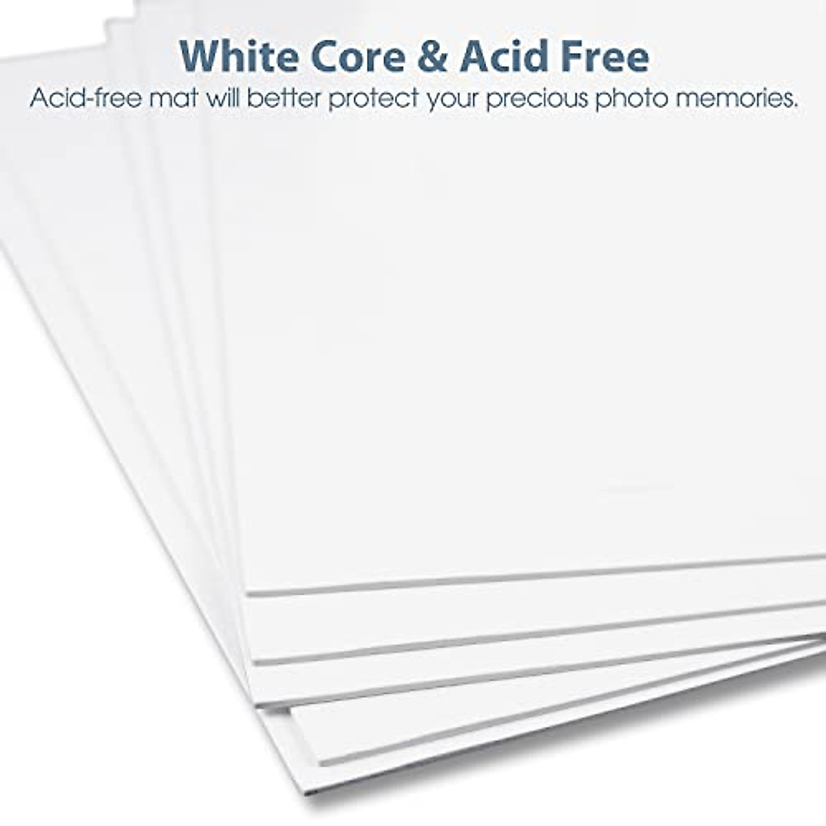 Golden State Art, 8x10 White Uncut Mat for Pictures/Frames - Pack of 10 - Acid-Free Mat Boards for Artworks, Prints, Photographs - Great for Weddings, Engagements, Graduations - Signature Friendly