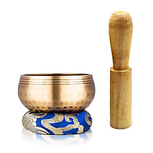 RoseFlower Meditation Singing Bowl for Relaxation and deep Meditation Tibetan Singing Bowl Set 8 cm, Great for Mindfulness Stress & Anxiety Relief, Yoga, Zen, Perfect Spiritual Gift #021