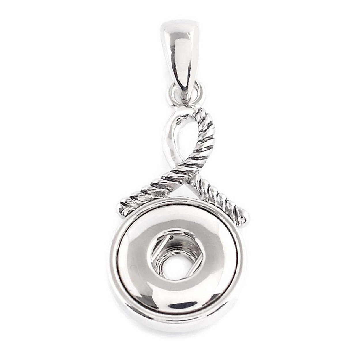 Interchangeable Mini Jewelry Pink Ribbon Cancer Awareness Pendant Holds 12mm Snaps My Prime Gifts