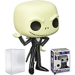 Funko POP Disney: The Nightmare Before Christmas - Jack Skellington Pop! Vinyl Figure (Bundled with Compatible Pop Box Protector Case), Multicolor, 3.75 inches