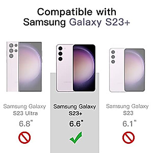 JETech Case for Samsung Galaxy S23+ / S23 Plus 5G 6.6-Inch, Non-Yellowing Shockproof Bumper Protective Phone Cover, Anti-Scratch Hard PC Back (Clear)