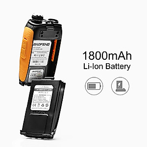 BAOFENG High Power Ham Radio Handheld GT-3TP Mark III, Dual Band 8W Two Way Radio, Long Range Rechargeable Walkie talkies with Car Charger, Black