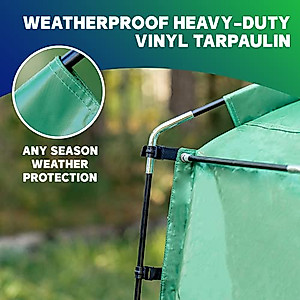 YardStash Bike Storage Tent Heavy Duty, Outdoor, Portable Shed Cover for Bikes, Lawn Mower, Garden Tools for Waterproof, Heavy-Duty Tarp to Protect from Rain, Wind and Snow, Spring Cleaning Essential