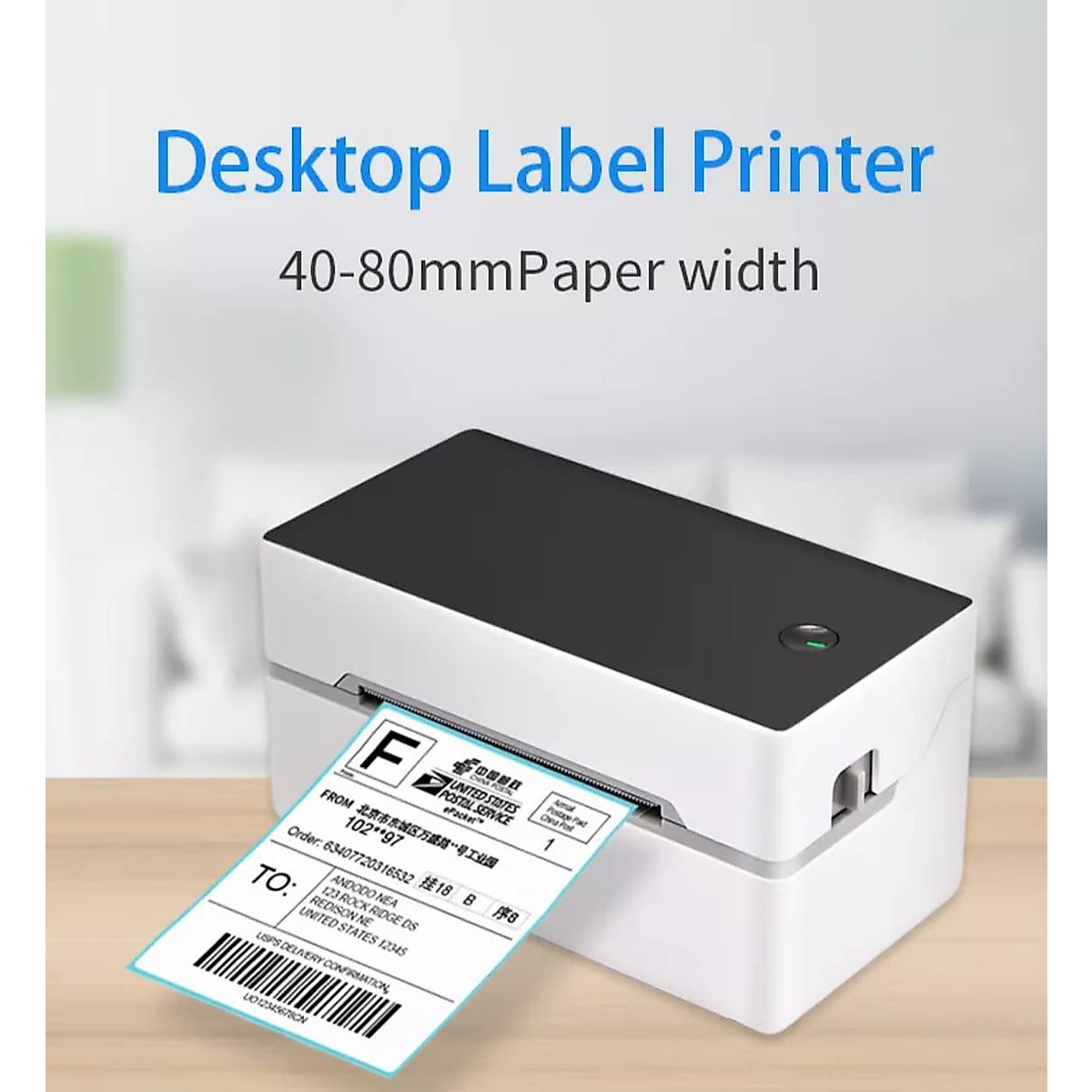 3 Inch 80mm USB Desktop Thermal Barcode Sticker Label Printer