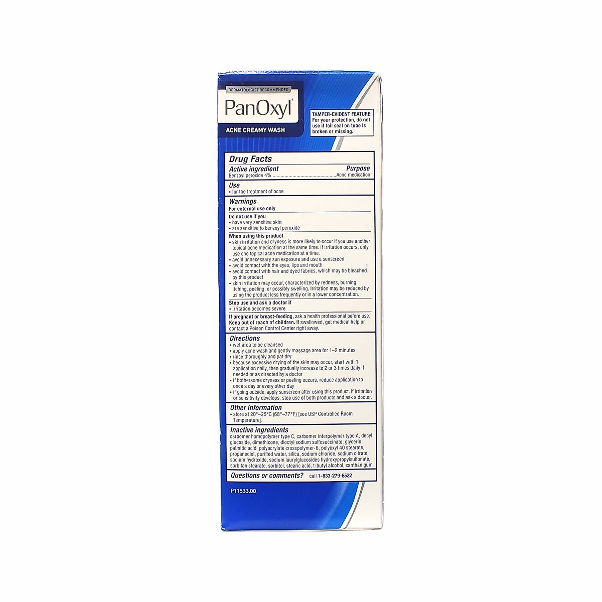 PanOxyl Acne Creamy Wash, 4% Benzoyl Peroxide (Pack of 2)