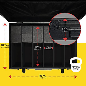 Game Card Storage Case (KingMega Edition) | Compatible with Magic The Gathering, MTG, Cards Against Humanity, All Standard TGC Trading Card Games | Includes 8 Dividers | Fits 5400+ Unsleeved Cards