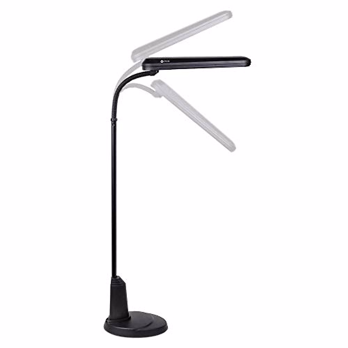 OttLite Tattoo Artist Standing Floor Lamp with Adjustable Neck - 24w Compact Fluorescent Lamp for Bright Natural Daylight - Multiuse Design is Perfect for Illuminating Tattooing Work Areas
