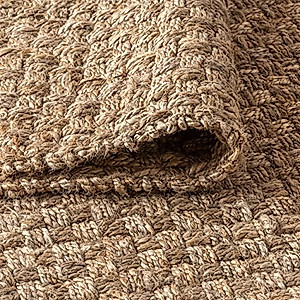 JONATHAN Y Estera Hand Woven Boucle Chunky Jute Natural 3 ft. x 5 ft. Area-Rug, Farmhouse, Easy-Cleaning, for Bedroom, Kitchen, Living Room,Natural Color
