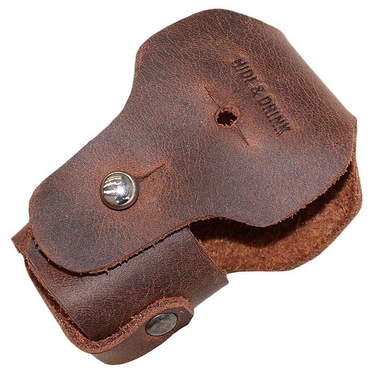 Hide & Drink, Leather iPhone Charger Holder/Cord Organizer/Travel Essentials/Phone Accessories, Handmade Includes 101 Year Warranty :: Bourbon Brown