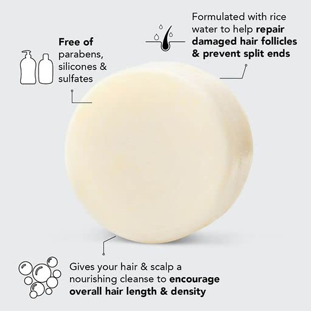 Kitsch Rice Bar Shampoo and Conditioner Bar for Hair Growth | Rice Shampoo Bar & Conditioner Bar for Strengthening, Cleansing & Moisturizing | Vegan Rice Water Shampoo Bar & Conditioner Soap, 2pc Set