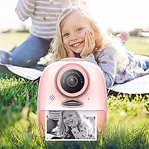 Children's Instant Print Camera, 26MP Digital Camera for Kids Aged 3-14 Ink Free Printing 1080P Video Camera with 32GB SD Card,Color Pens,Print Papers