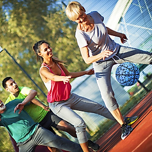 PECOGO Official Rubber Basketball 27.5" 29.5" Outdoor Indoor Mens Basketball Ball Size 5 Size 7 for Kids Youth Teen Boys and Girls Gift Ideas(Without Pump)