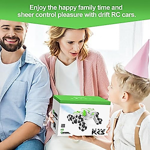 TRIPLEFINE Robot Dog RC-Car, 8WD Remote-Control-Car with Spraying Light, 2.4Ghz All Terrain Stunt-Car, 360°Rotating RC Truck Toys for Kids 8 9 10 11 12 Year Boys Girls Christmas Birthday Gift