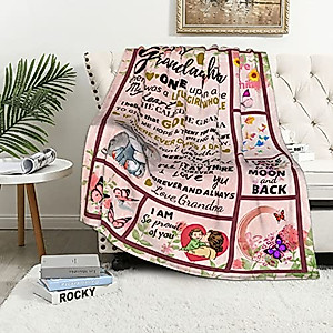 Granddaughter Gifts from Grandma/Grandpa, Gifts for Granddaughter, Granddaughter Blanket 60"x50", Birthday Gifts for Granddaughter, Granddaughter Gifts for Christmas Birthday Anniversary Graduation
