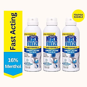 Zim's Max-Freeze Pro Formula Spray, 3.4 Ounce (Pack of 3)