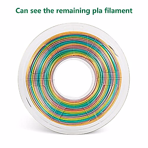 Silk PLA 3D Printer Filament, Dimensional Accuracy +/- 0.03 mm, 1 kg Spool(2.2lbs), PLA Shiny Filament 1.75 mm (Multicolored)