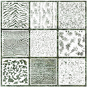 9 Pieces Camo Stencils for Spray Paint, Camouflage Pattern Stencils Templates Reusable Digital Camo Paint Stencils for Boat DIY Crafts Spray Painta (11.8 × 11.8 in Camo)