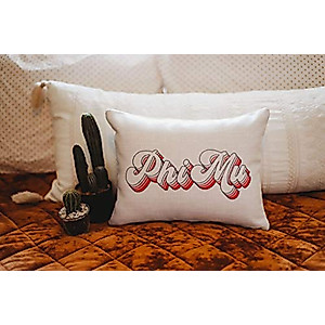 Sorority Shop Phi Mu Pillow – Retro Design, 12" x 16" Lumbar Pillow Sorority