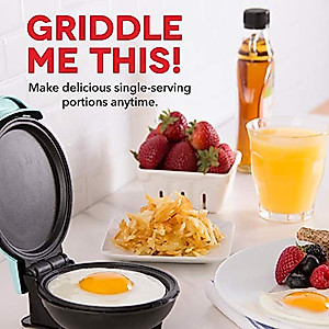 DASH Sous Vide Style Family Size Egg Bite Maker for Breakfast Bites, Sandwiches, Healthy Snacks or Desserts & & Mini Maker Electric Round Griddle for Individual Pancakes, Cookies