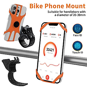 HLOMOM 3in1 Phone Holder for Running,Arm Band/Wrist Holder/Bike Mount,Phone Armbands 360° Rotation & Detachable Fit All 4.5-7" Cellphone for iPhone 15/14/Pro/ProMax/13/12/11/mini/Pro Max/XS/XR