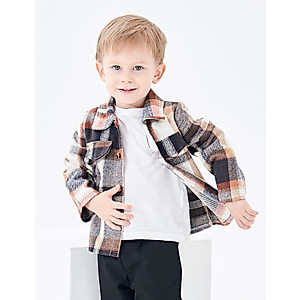 bilison Toddler Baby Boy Outfits Plaid Shirt+T Shirts+Pants Fall Winter 3Pcs Clothing Set 6Months-4T