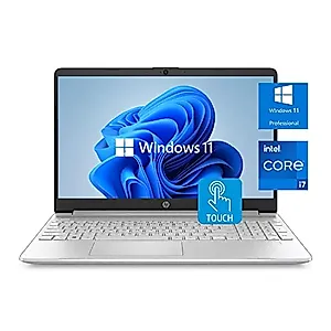 Newest HP 15t Business Laptop, 15.6’’ Full HD Touchscreen, Intel Core i7-1165G7 Processor, 32GB RAM, 1TB SSD, Backlit Keyboard, Fingerprint Reader, Wi-Fi 6, Webcam, HDMI, Windows 11 Pro, Silver