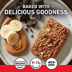 CLIF BAR - Peanut Butter Banana with Dark Chocolate Flavor - Made with Organic Oats - Non-GMO - Plant Based - Energy Bars - 2.4 oz. (12 Pack)