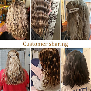 3 Barrel Curling Iron Wand - Dual Voltage Temperature Adjustable 25mm Hair Crimper,1 Inch Ceramic Tourmaline Triple Barrels,Hair Waving Styling Tools