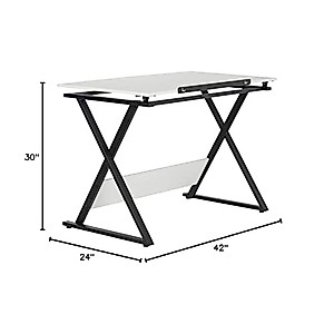 Studio Designs Modern Axiom Artists Drawing Table - Charcoal and White